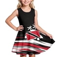 Angala Girls Dresses Crew Neck A Line Dresses Sleeveless Graphic Print ...