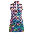 Angala Girls Dresses High Zipped Neck Mini Dresses Sleeveless Graphic ...