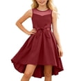 Angala Girls Dresses Solid A Line Midi Dresses Crew Neck Sleeveless ...