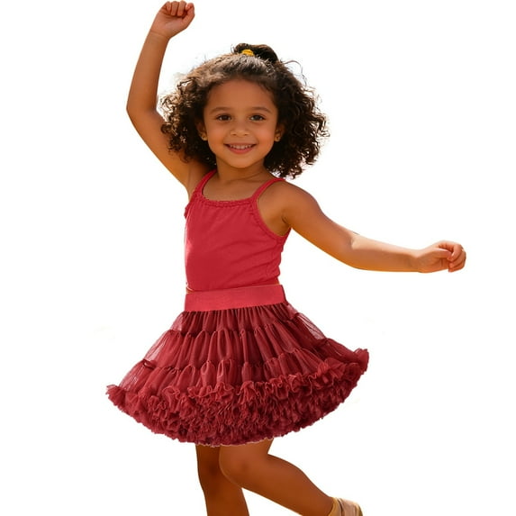 Angala Girls Party Dress Layered Tutu Skirt For And Celebrations Soft ...