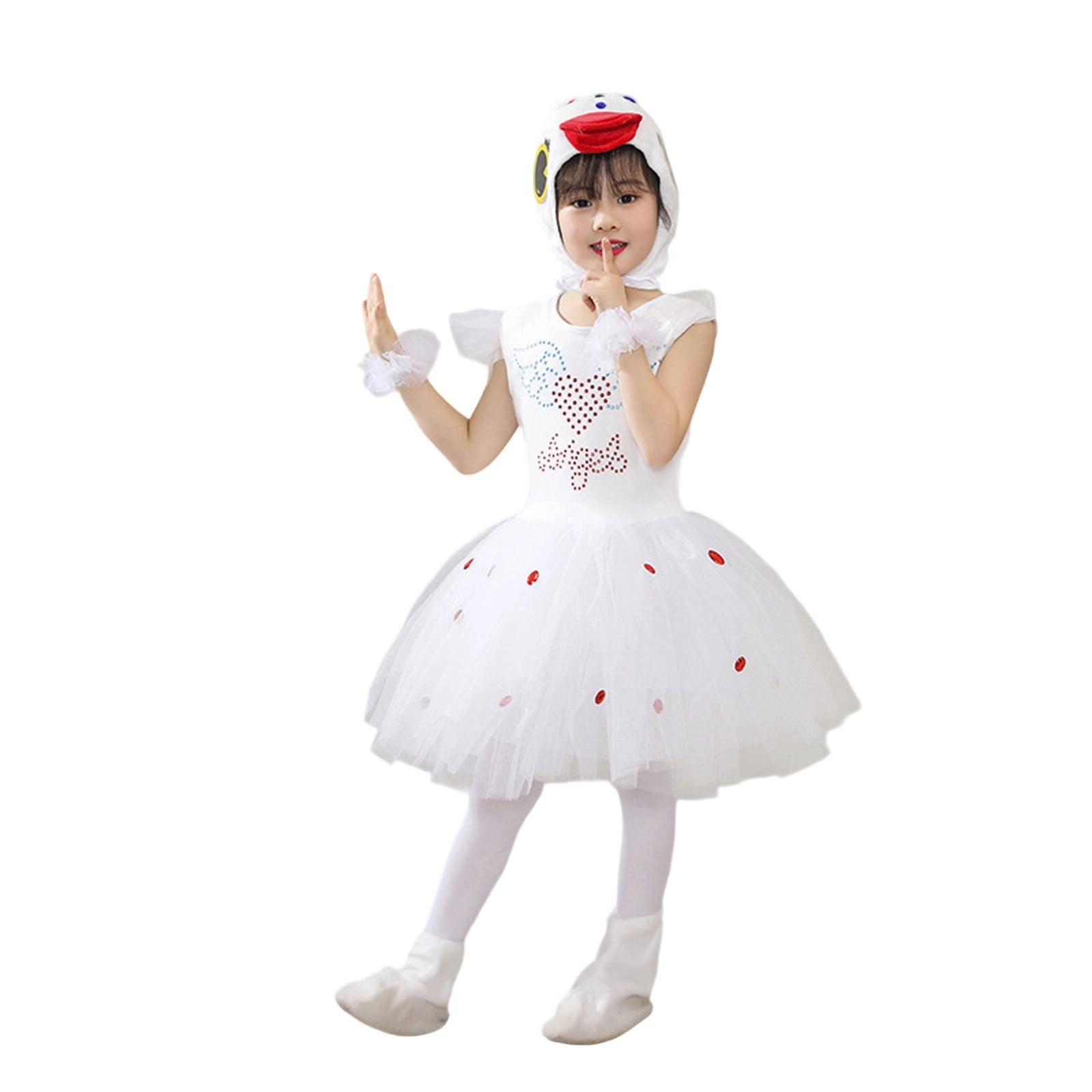 Angala Girls Performance Dress Set With Hat Gloves Shoes For Dance ...