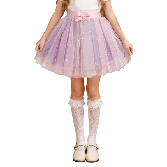 Angala Girls Sequin Bow Tutu Skirt Party Dress For Birthday Celebration ...