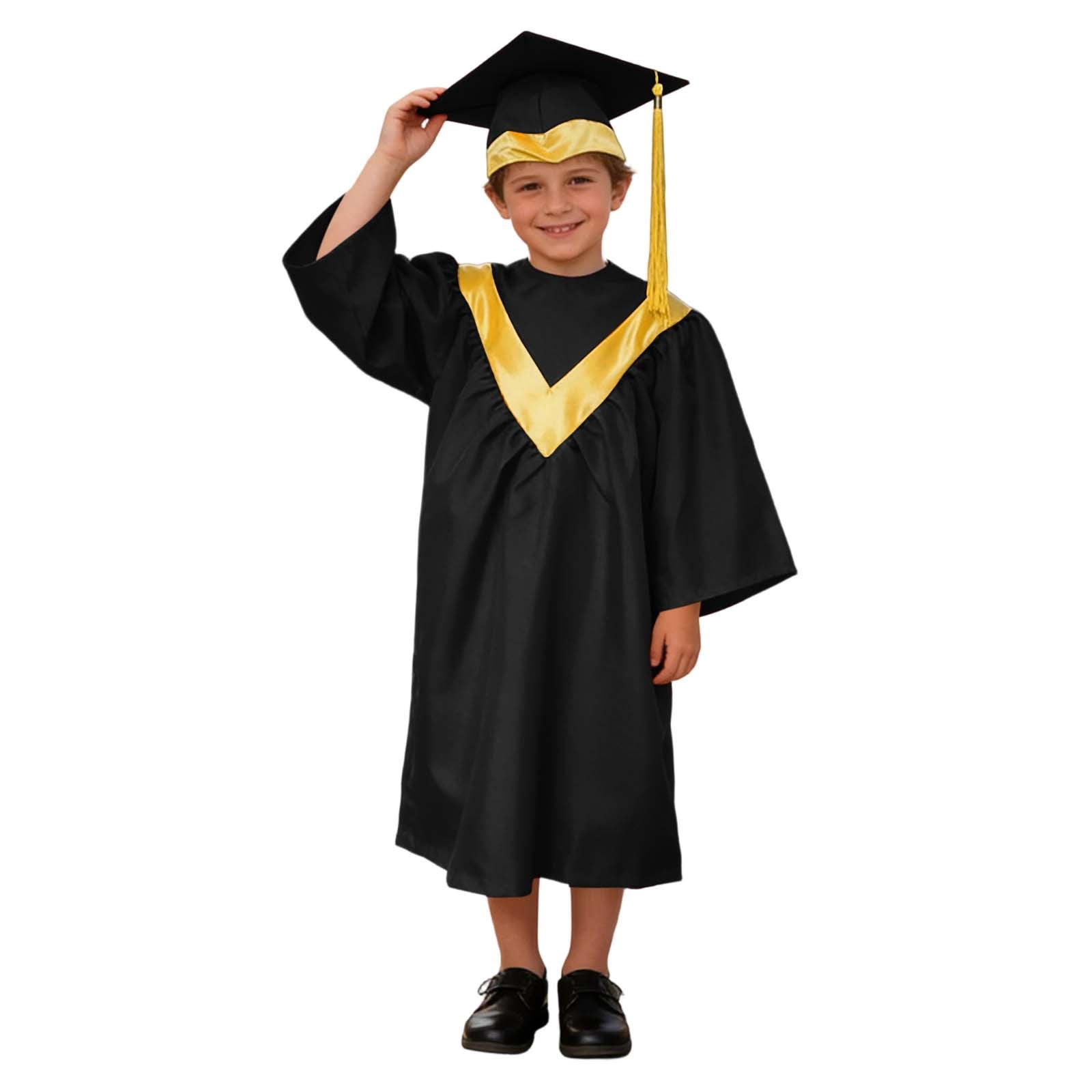 Angala Girls Sets Crew Neck Long Sleeve Colorblock Dress With Hat Sets ...