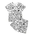 Angala Girls Sets Short Sleeve Crew Neck Cartoon Print Tops With Shorts ...