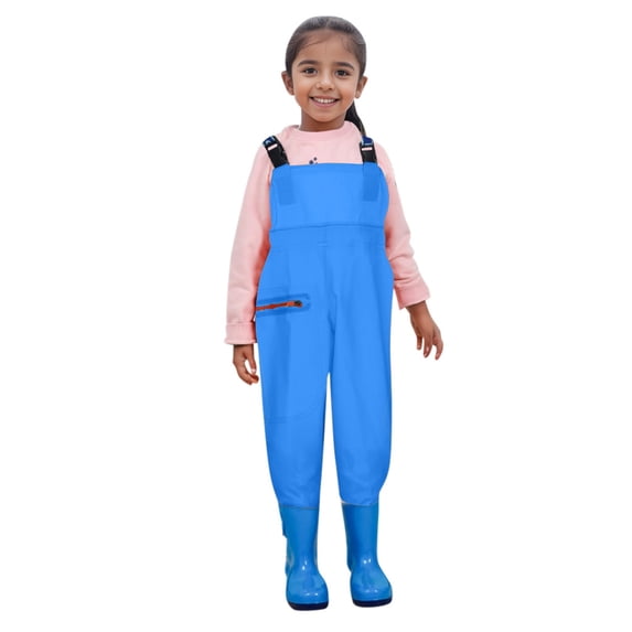Angala Kids Boys Girls Solid Color Chest Waders Youth Fishing Waders ...