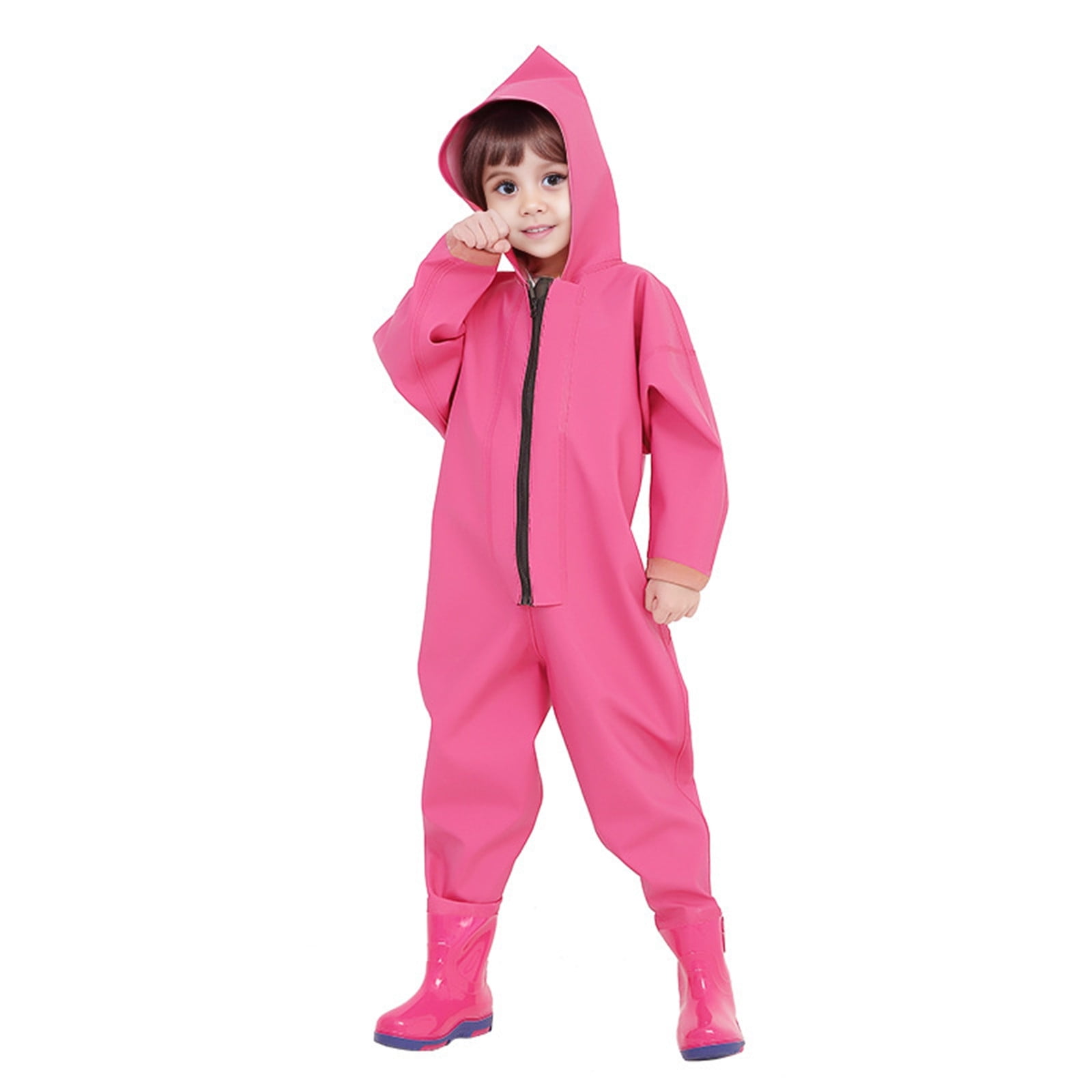 Angala Kids Chest Waders Youth Hooded Zipper Up Fishing Waders For ...