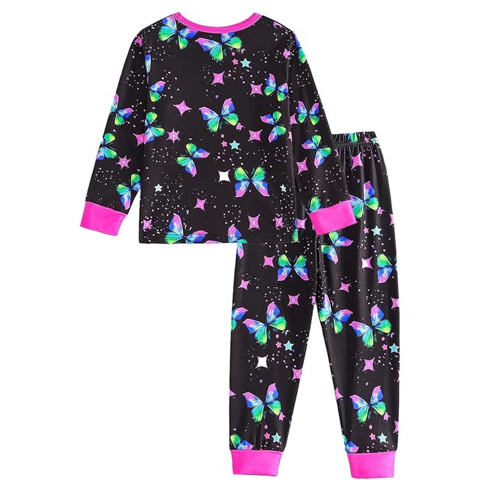Angala Kids Clothes Sets Crew Neck Long Sleeve Graphic Print Tops With ...