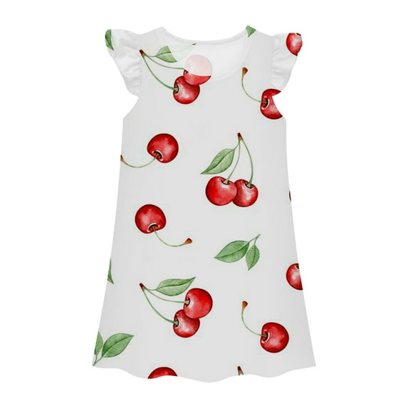 Angala Kids Girls Fashion Cute Print Princess Dress Gown Toddlers ...