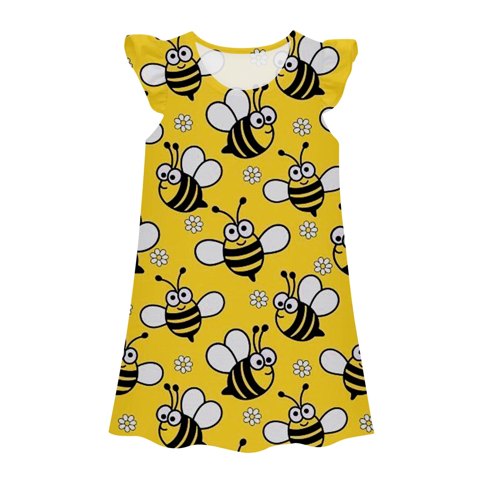 Angala Kids Girls Fashion Cute Print Princess Dress Gown Toddlers ...