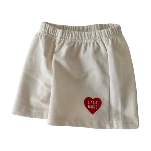 Angala Kids Shorts Heart Print Shorts Elastic Waist Summer Lightweight ...