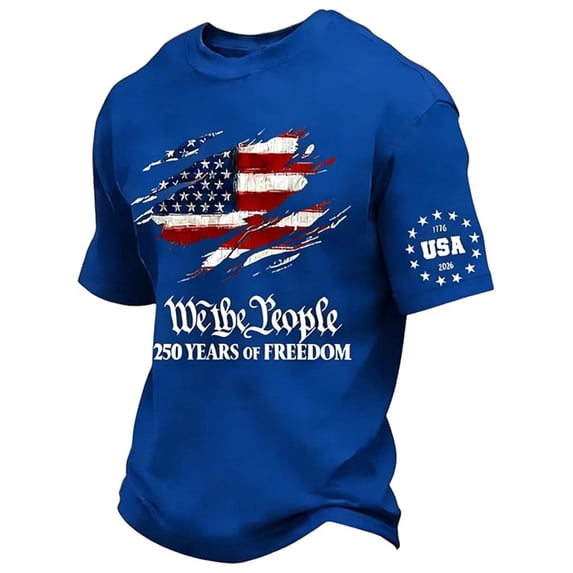 Angala Kids T Shirts Crew Neck Short Sleeve American Flag Print Fourth ...