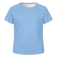 Angala Kids Tees Summer Short Sleeve Shirts Crew Neck Solid Stretchy ...