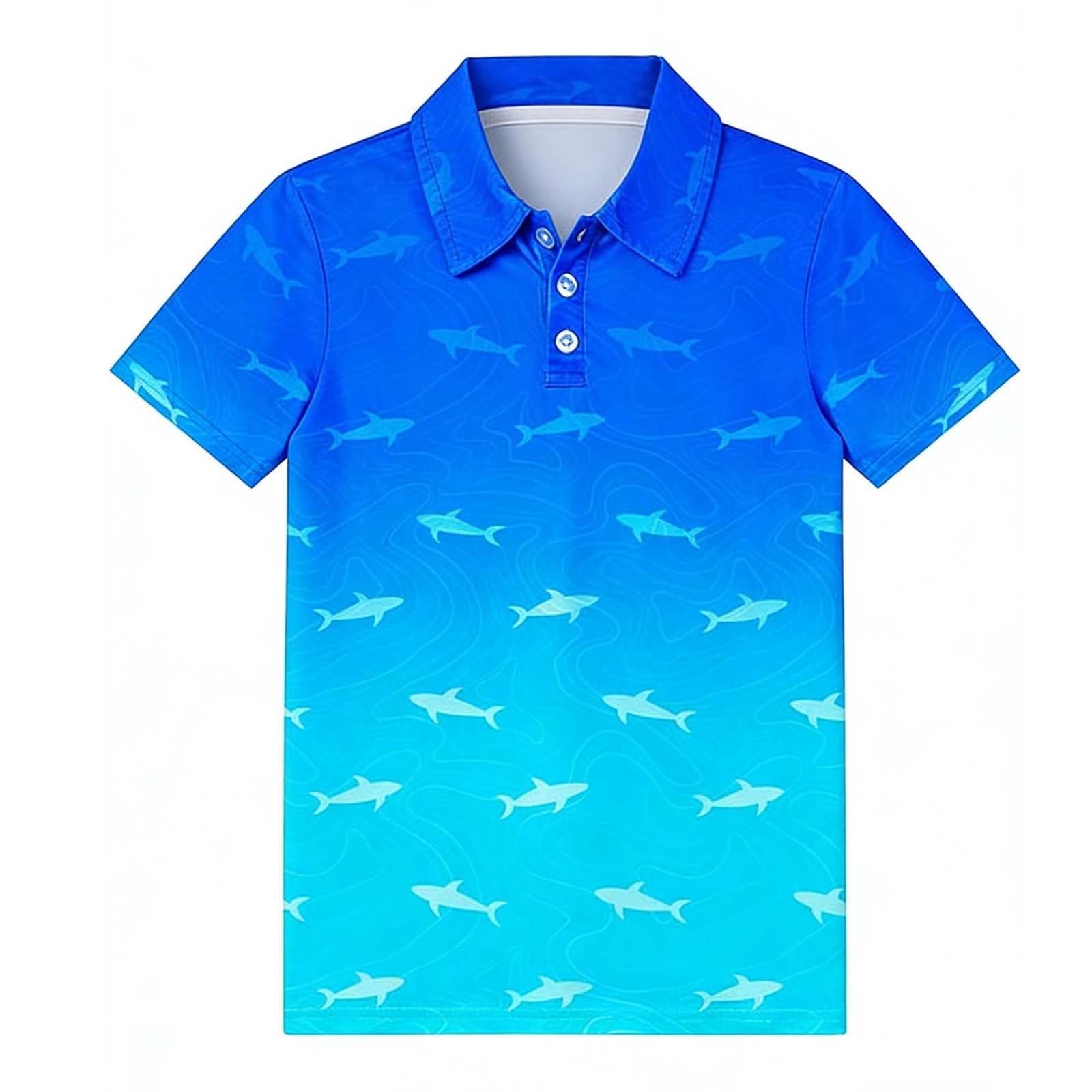 Angala Kids Tops Summer Short Sleeve Shirts Button Down Lapel Neck ...