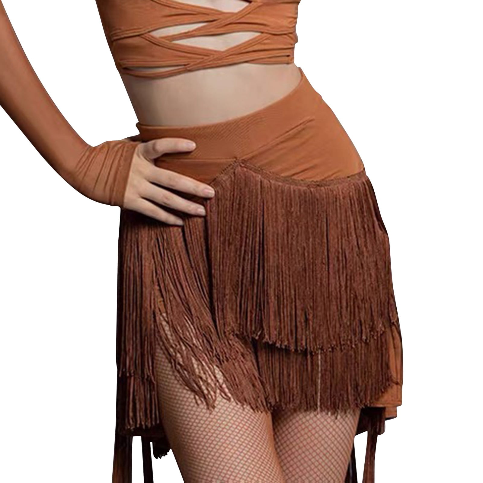 Angala Ladies Latin Dance Skirts Tassel Summer Flowy Comfortable Dance ...