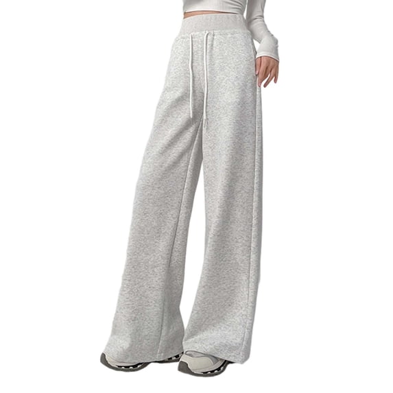 Angala Ladies Summer Pants Solid High Comfort Waist Palazzo Pants Wide ...