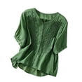 Angala Ladies Top V Neck Short Sleeve Floral Embroidery Blouse Summer ...