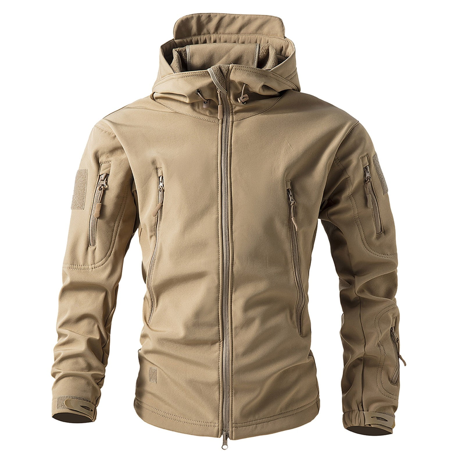 Angala Male Winter Solid Color Skin Scratch Windproof Hooded ...