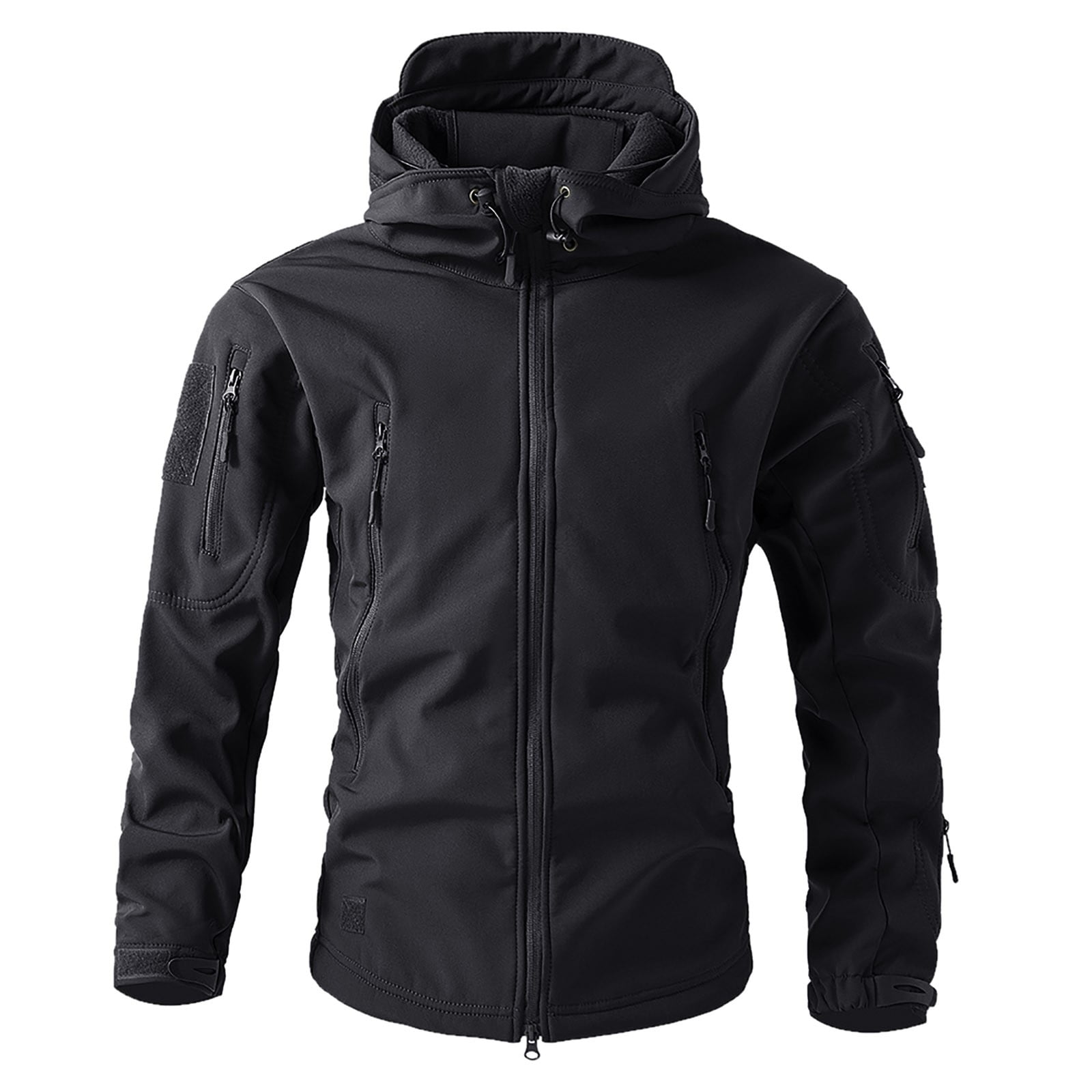 Angala Men Solid Color Zipper Design Breathable Windproof Outdoor ...