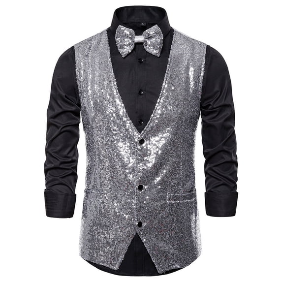 Angala Men's Suit Vest Slim Fit Business Wedding Waistcoat Sleeveless ...