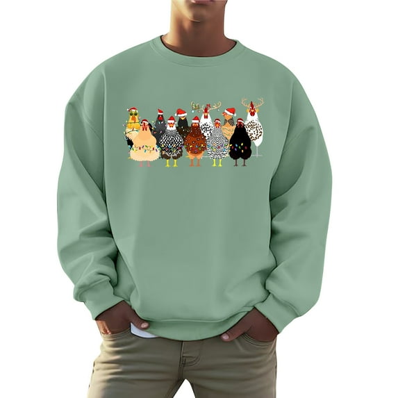 Angala Mens Christmas Fall Plus Hoodless Pullovers Fashion Sweatshirts ...