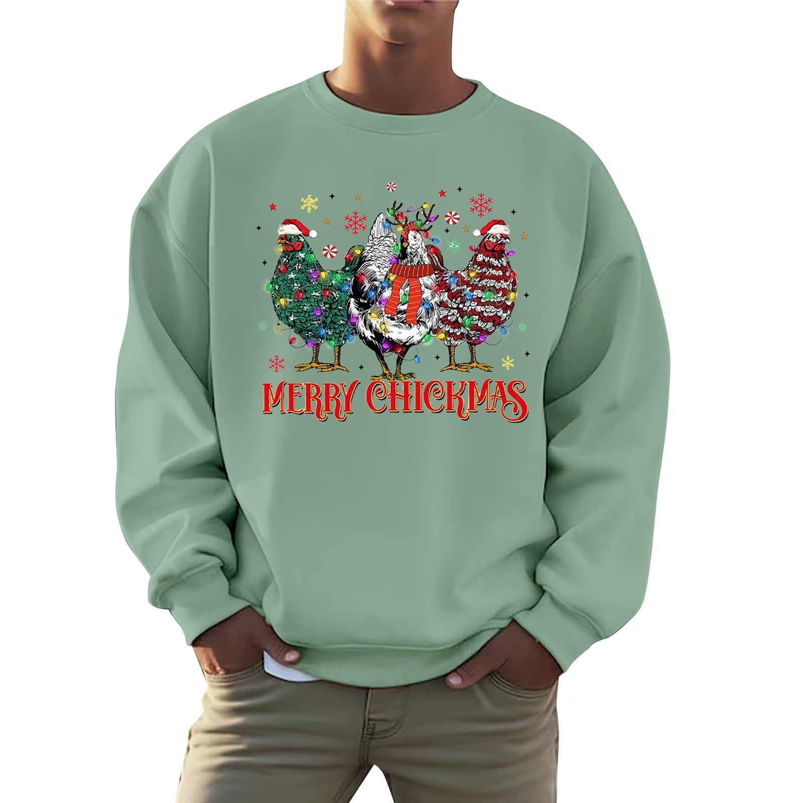 Angala Mens Christmas Fall Plus Hoodless Pullovers Fashion Sweatshirts ...