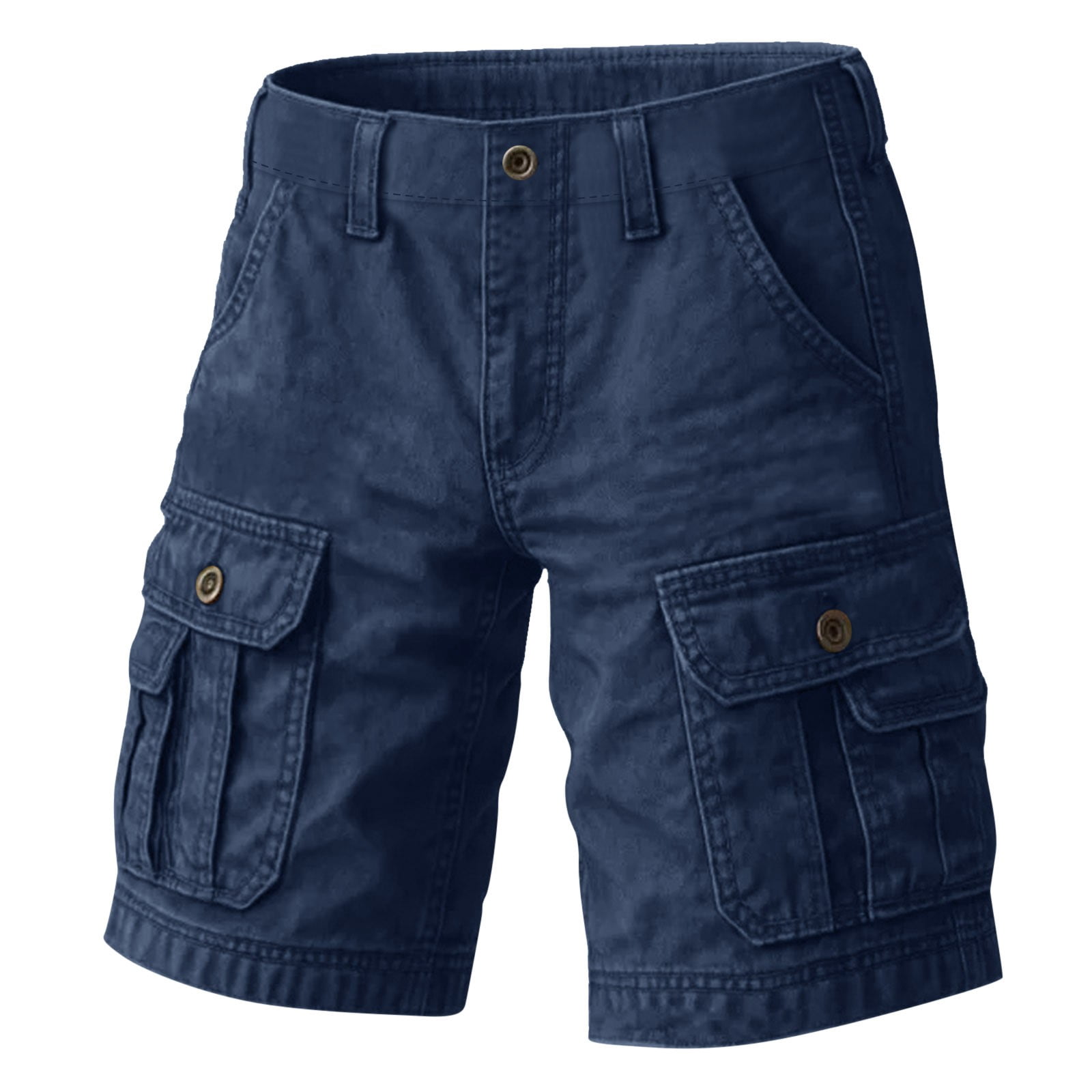 Angala Mens Shorts Solid Color High Waist Cargo Shorts Summer ...