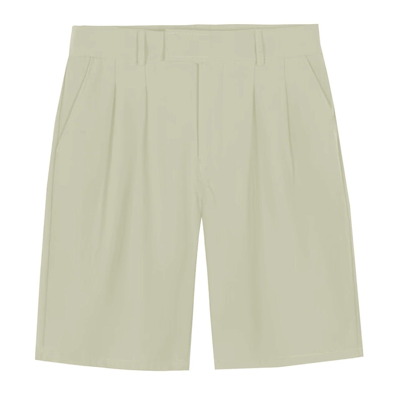 Angala Mens Summer Pants Solid Pleated Short Pants Shummer Loose Fit ...