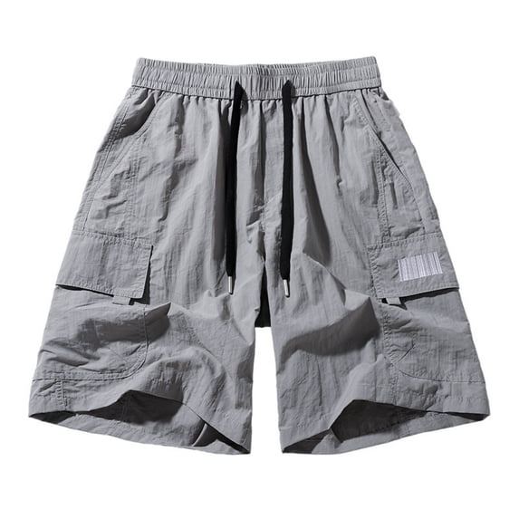 Angala Mens Summer Shorts Letter Print Elastic Waist Shorts Summer ...