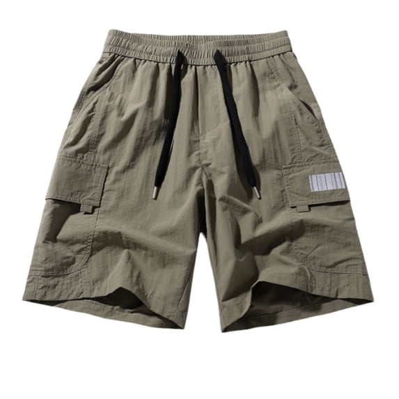 Angala Mens Summer Shorts Letter Print Elastic Waist Shorts Summer ...