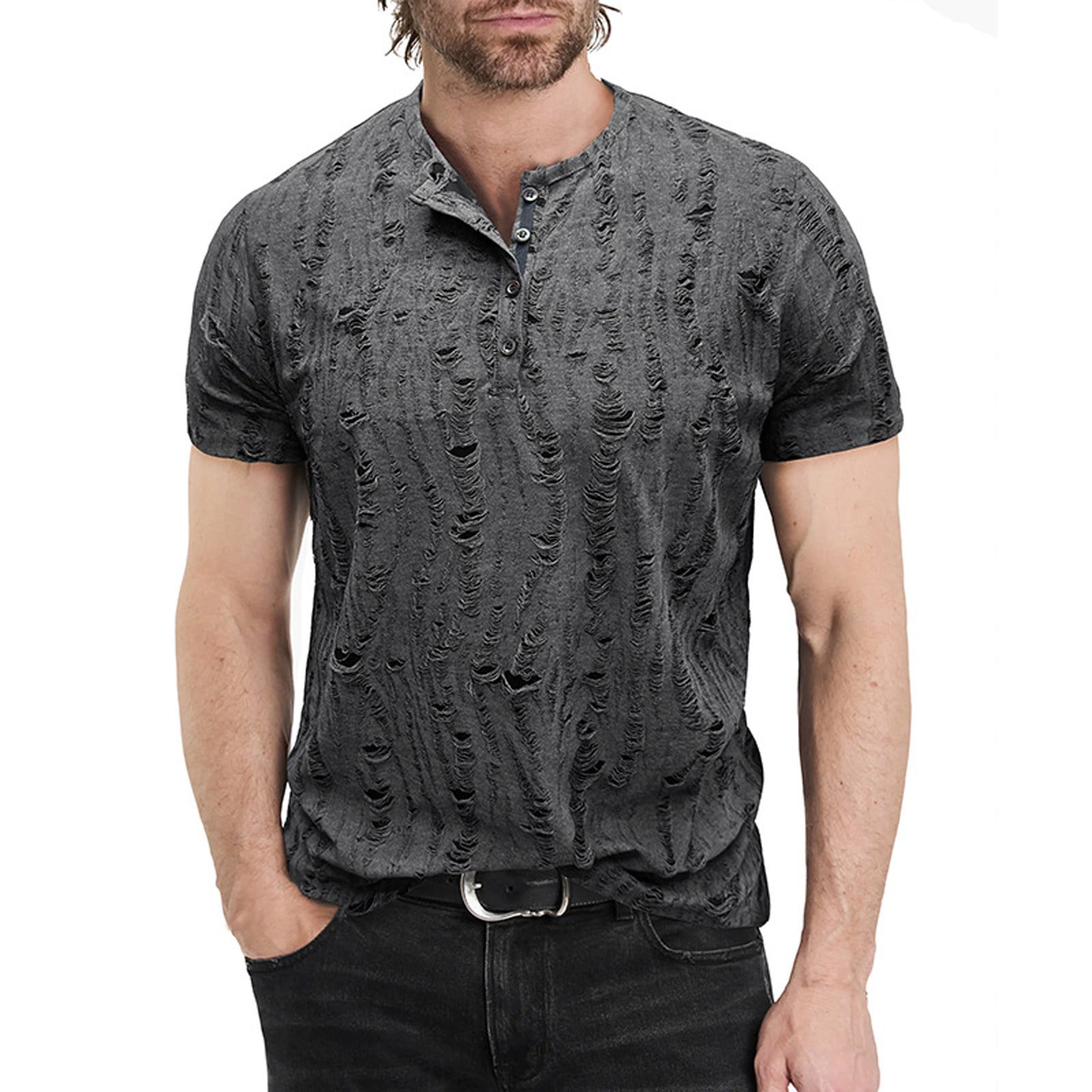 Angala Mens Tees Crew Neck Short Sleeve Graphic Print Summer Fashion ...