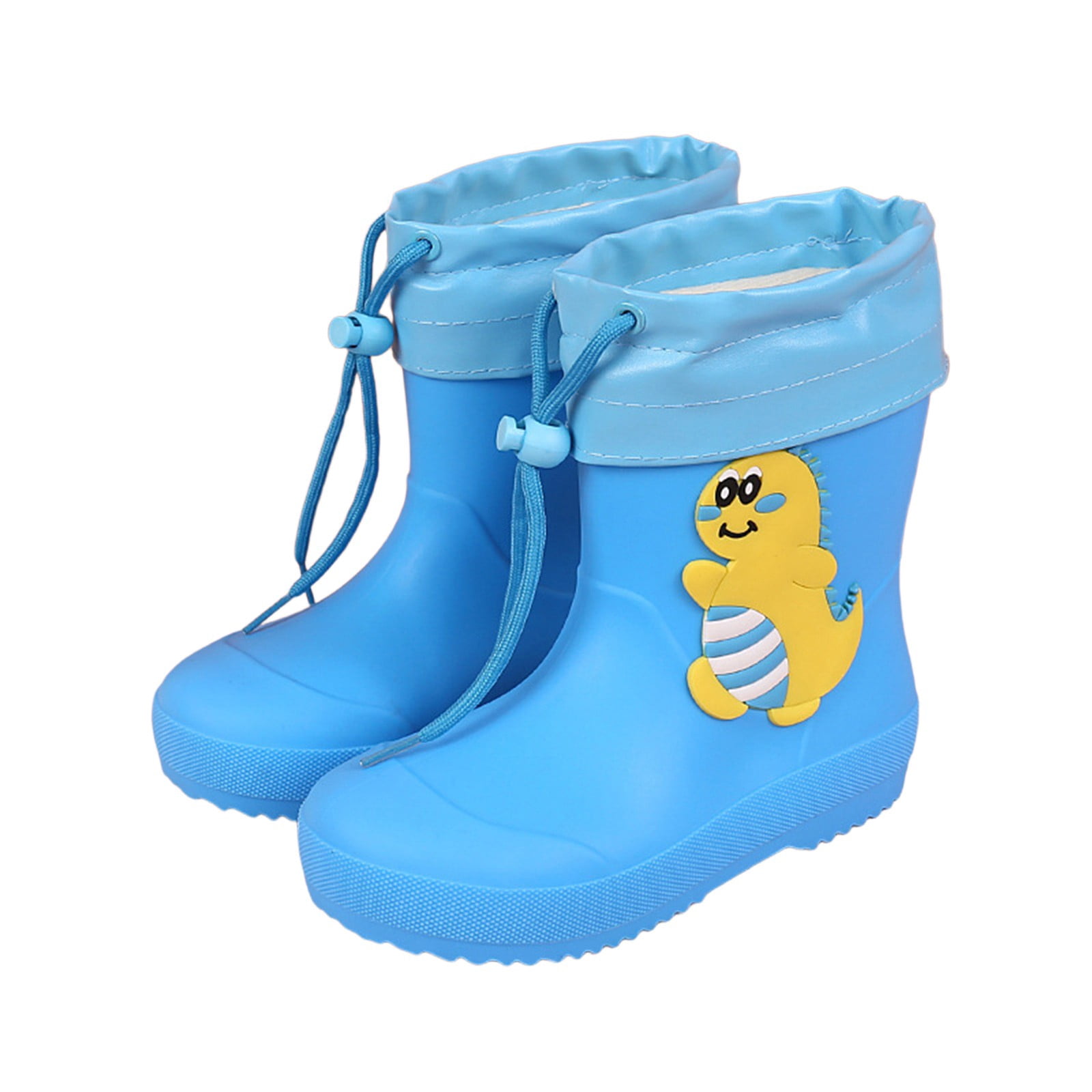 Angala Rain Boots For Boys Mid Calf Cartoon Bunny Dinosaur Appliques ...