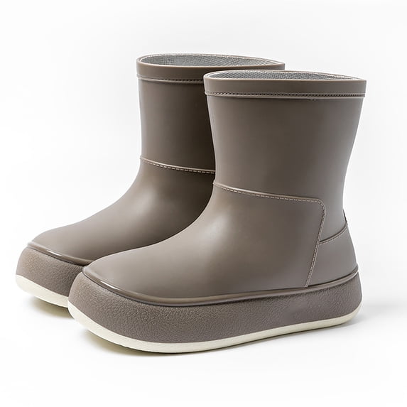 Angala Rain Boots For Boys Mid Calf Solid Waterproof Fashion Elegance ...