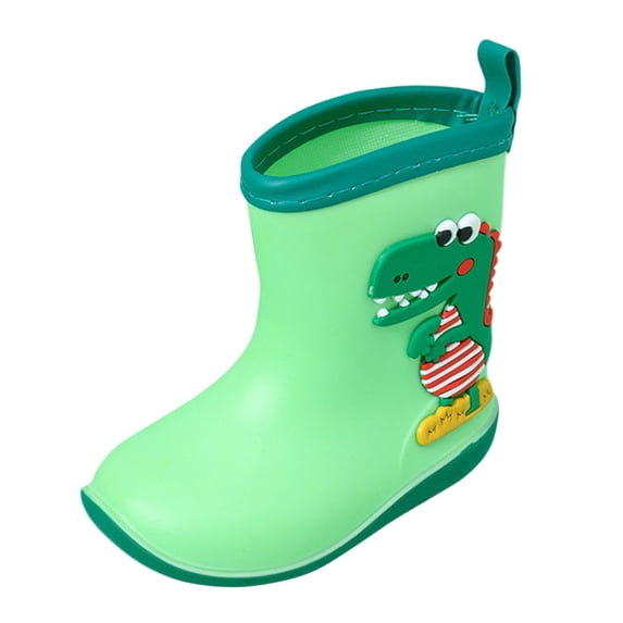Angala Rain Boots For Girls Mid Calf Cartoon Dinosaur Appliques ...