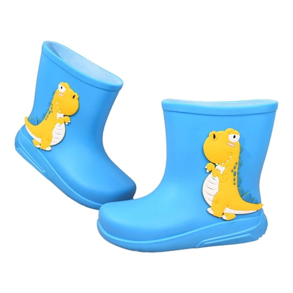 Angala Rain Boots Kids Mid Calf Cartoon Dinosaur Appliques Waterproof ...