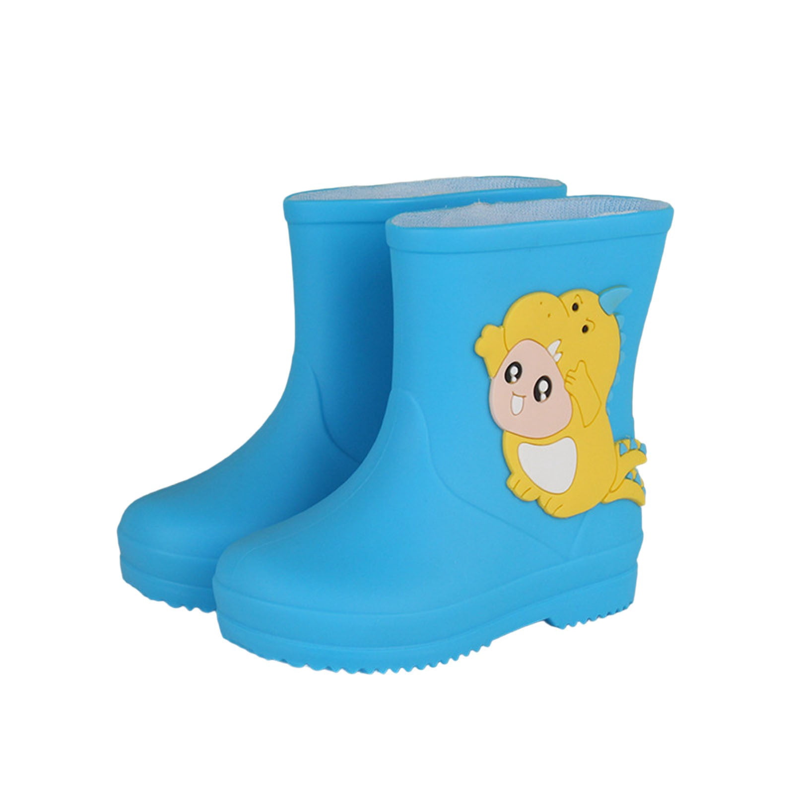Angala Rain Boots Mid Calf Cartoon Dinosaur Appliques Waterproof ...