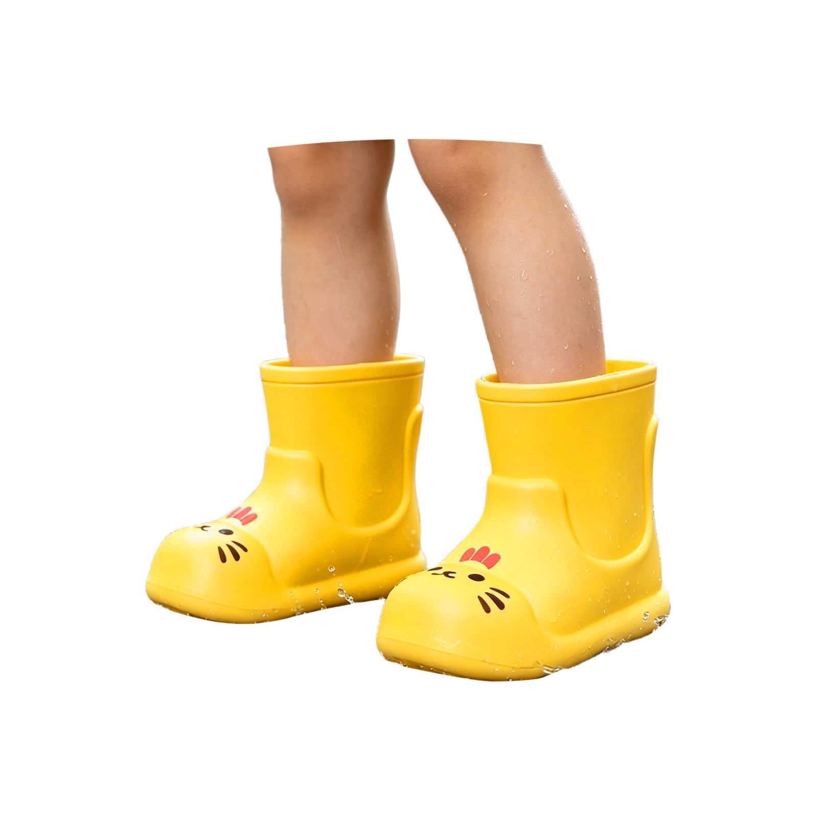 Angala Rain Boots Toddler Mid Calf Cartoon Print Waterproof Lightweight ...