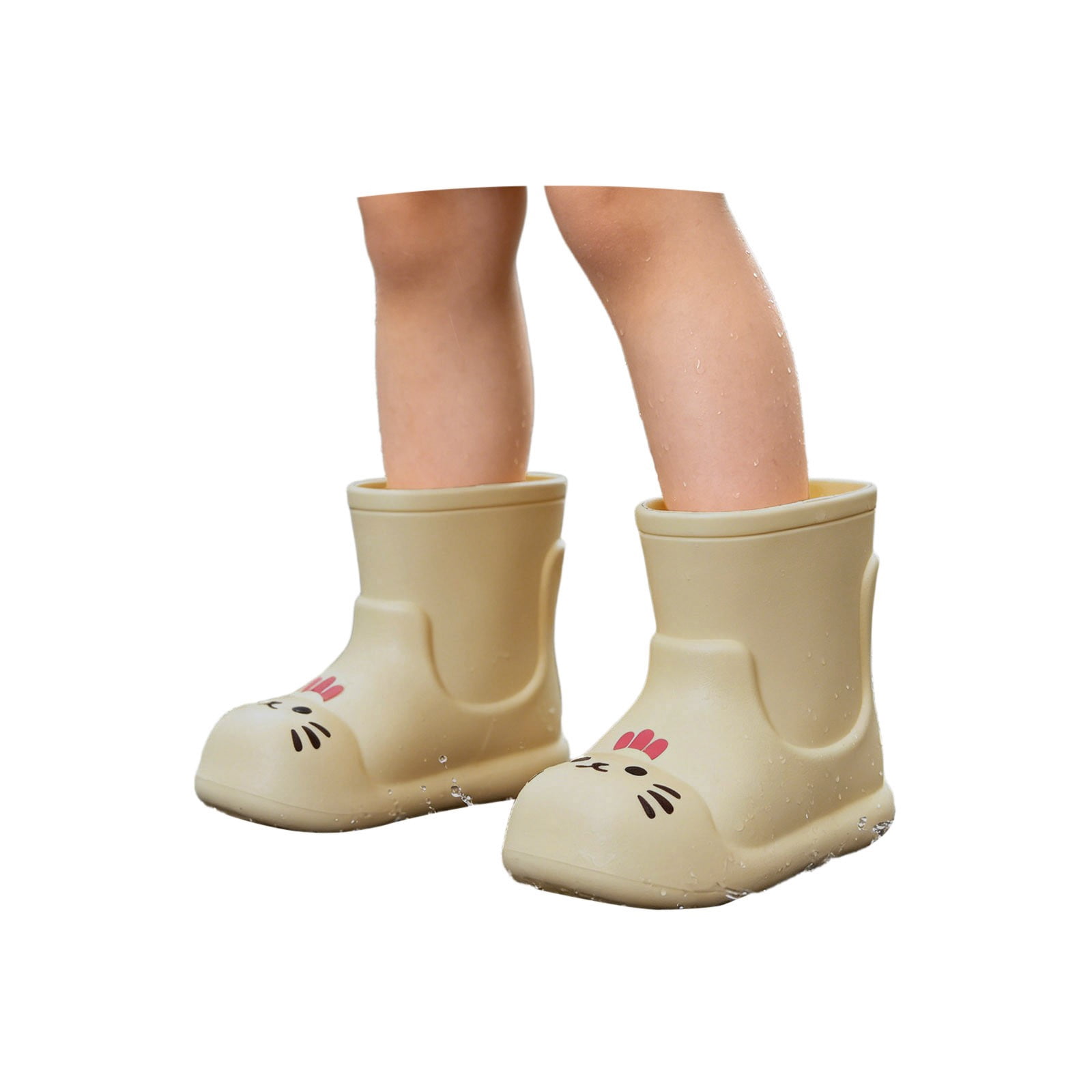 Angala Rain Boots Toddler Mid Calf Cartoon Print Waterproof Lightweight ...