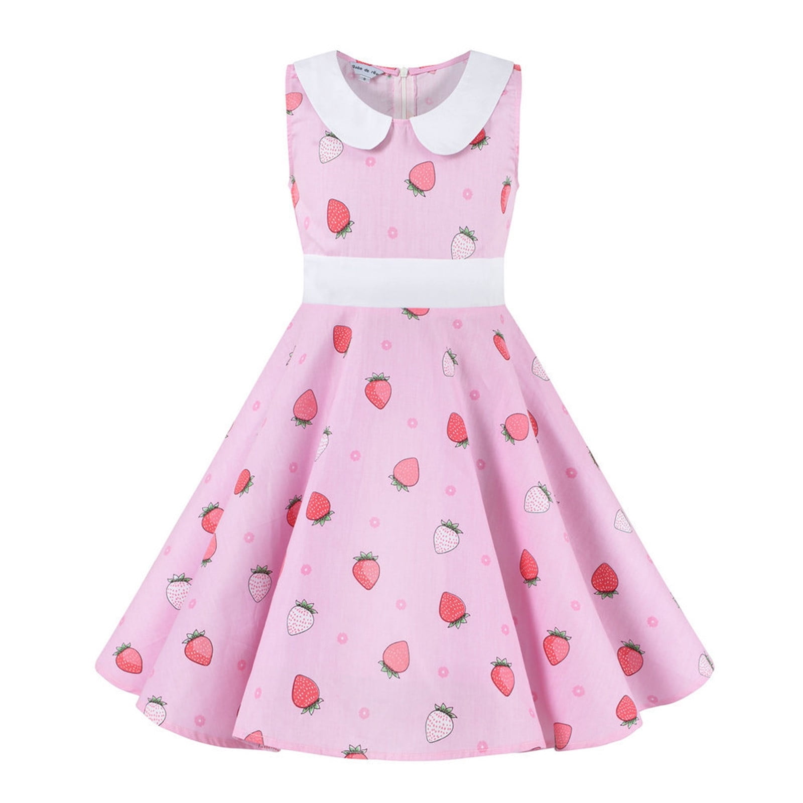 Angala Teen Girls Dresses Polka Dots Print A Line Midi Dresses Lapel ...