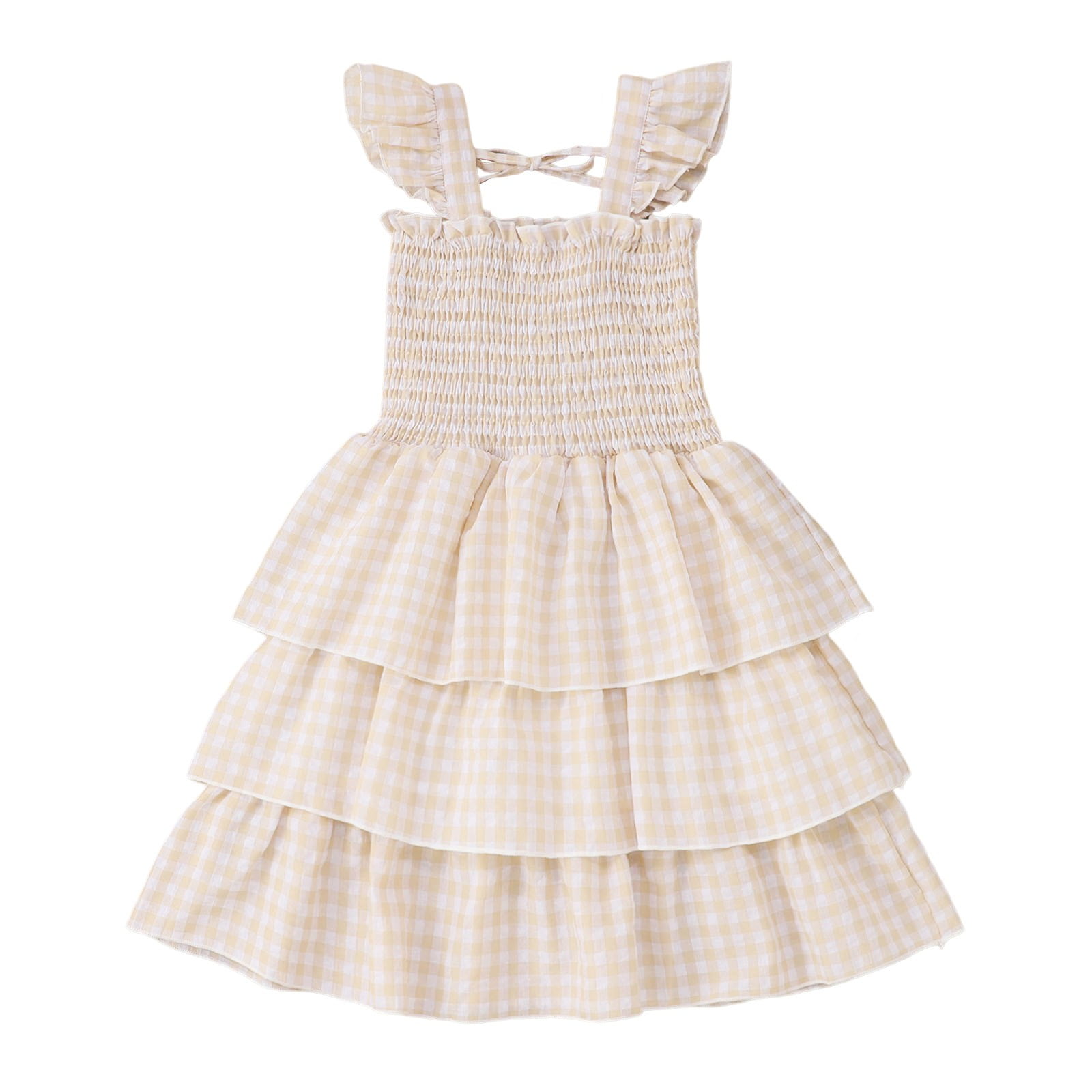 Angala Toddler & Baby Girls' Sweet Floral Print Dress With Smocked ...