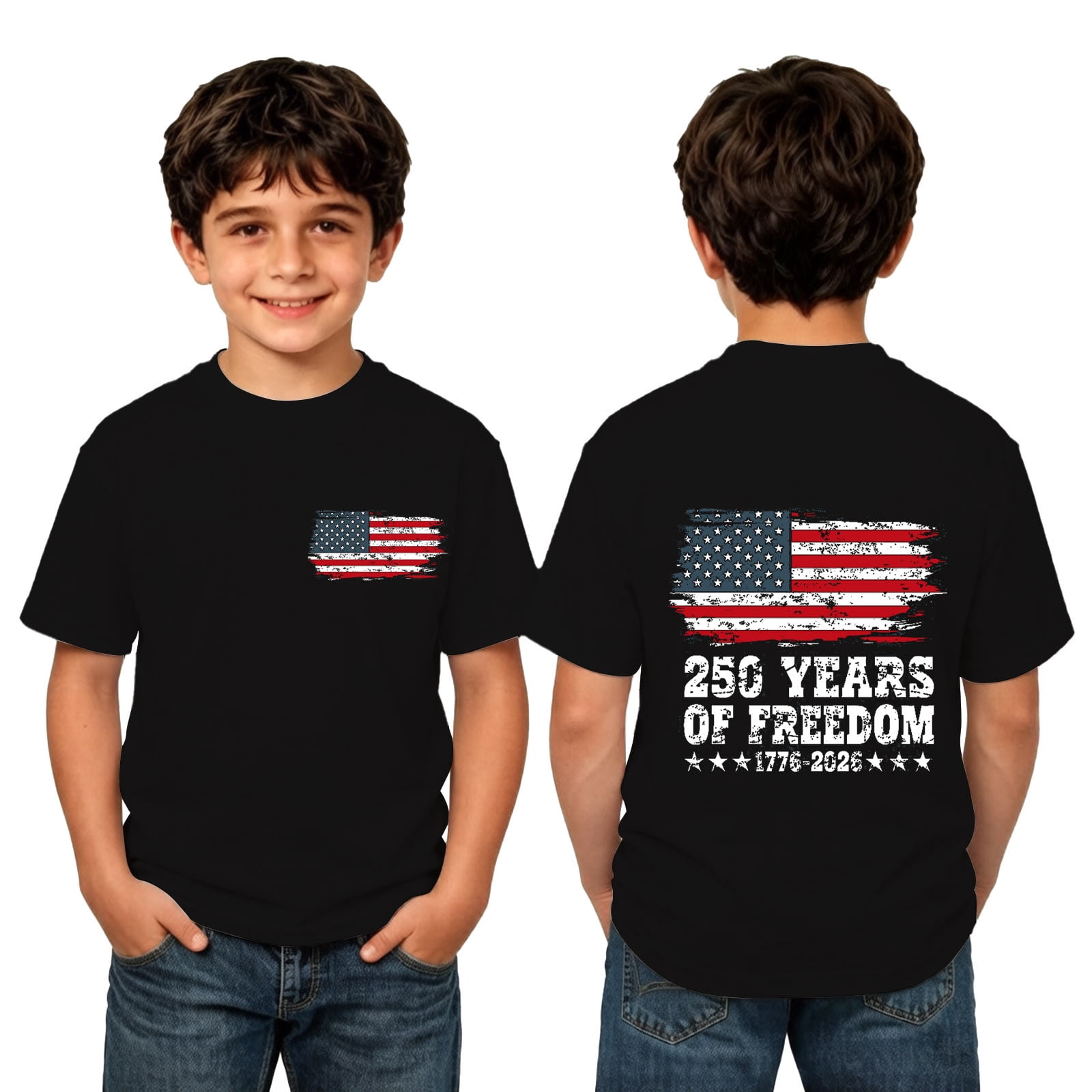 Angala Toddler Boys T Shirts 4Th Of July Boys Shirts Crew Neck Short ...