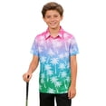 Angala Toddler Boys T Shirts Tropical Print Lapel Neck Short Sleeve ...