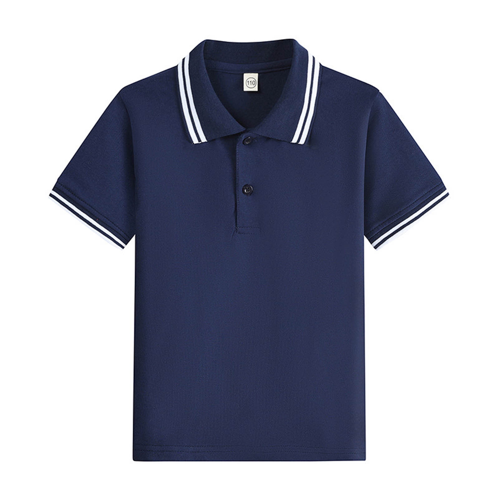 Angala Toddler Boys Tees Solid Lapel Neck Short Sleeve Shirts Button ...