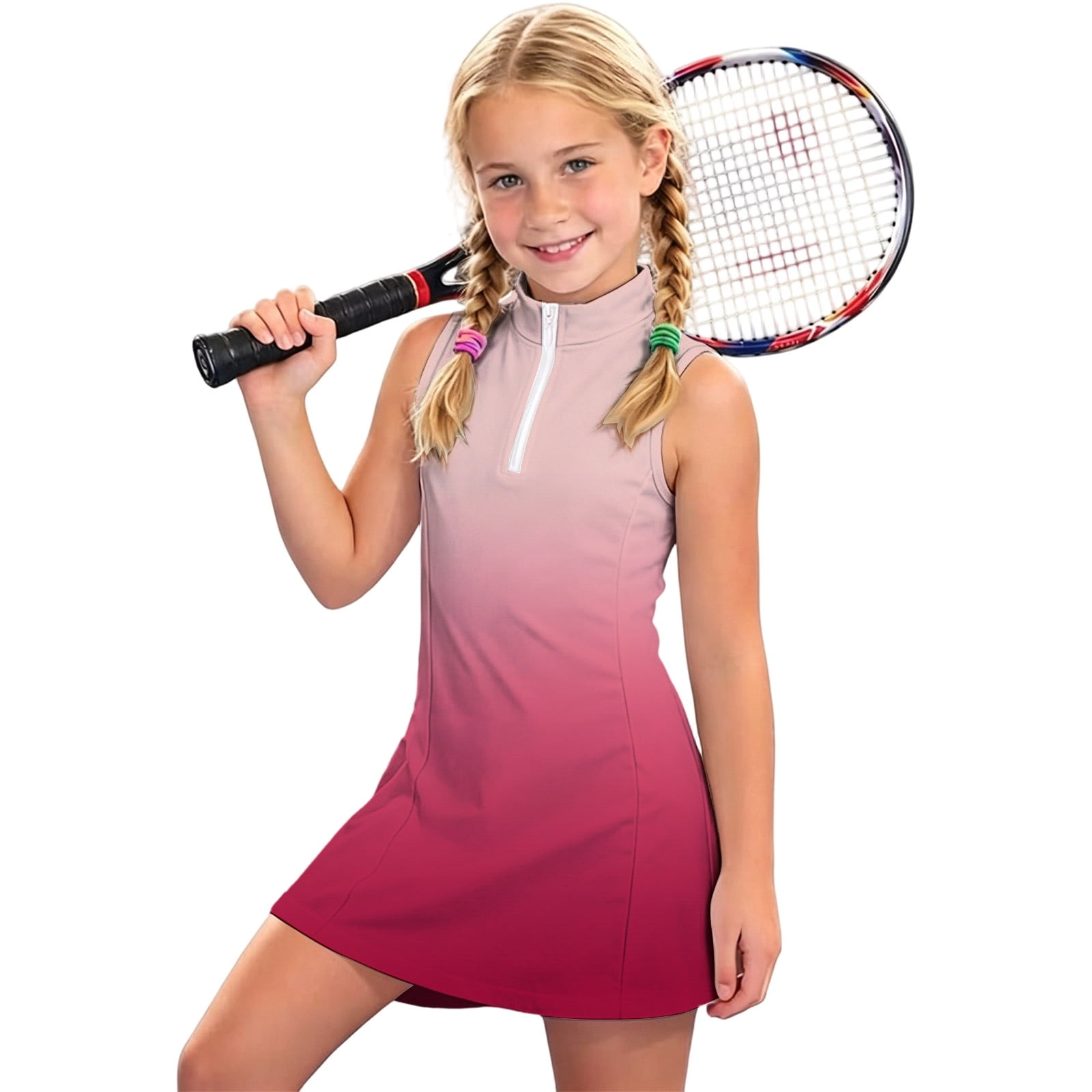 Angala Toddler Girls Dresses Gradient Color Shift Mini Dresses High ...