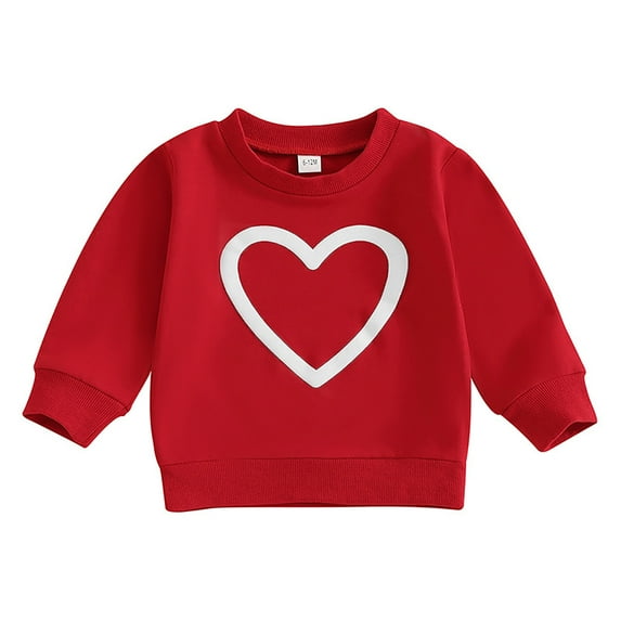 Angala Valentine's Day Baby Christmas Crew Neck Long Sleeve Sweatshirts ...