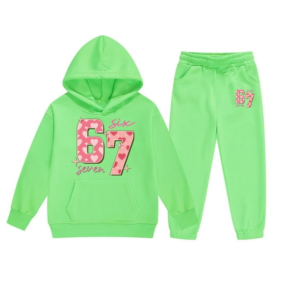 Angala Valentine's Day Boys Casual Tracksuit Cartoon Number Print ...