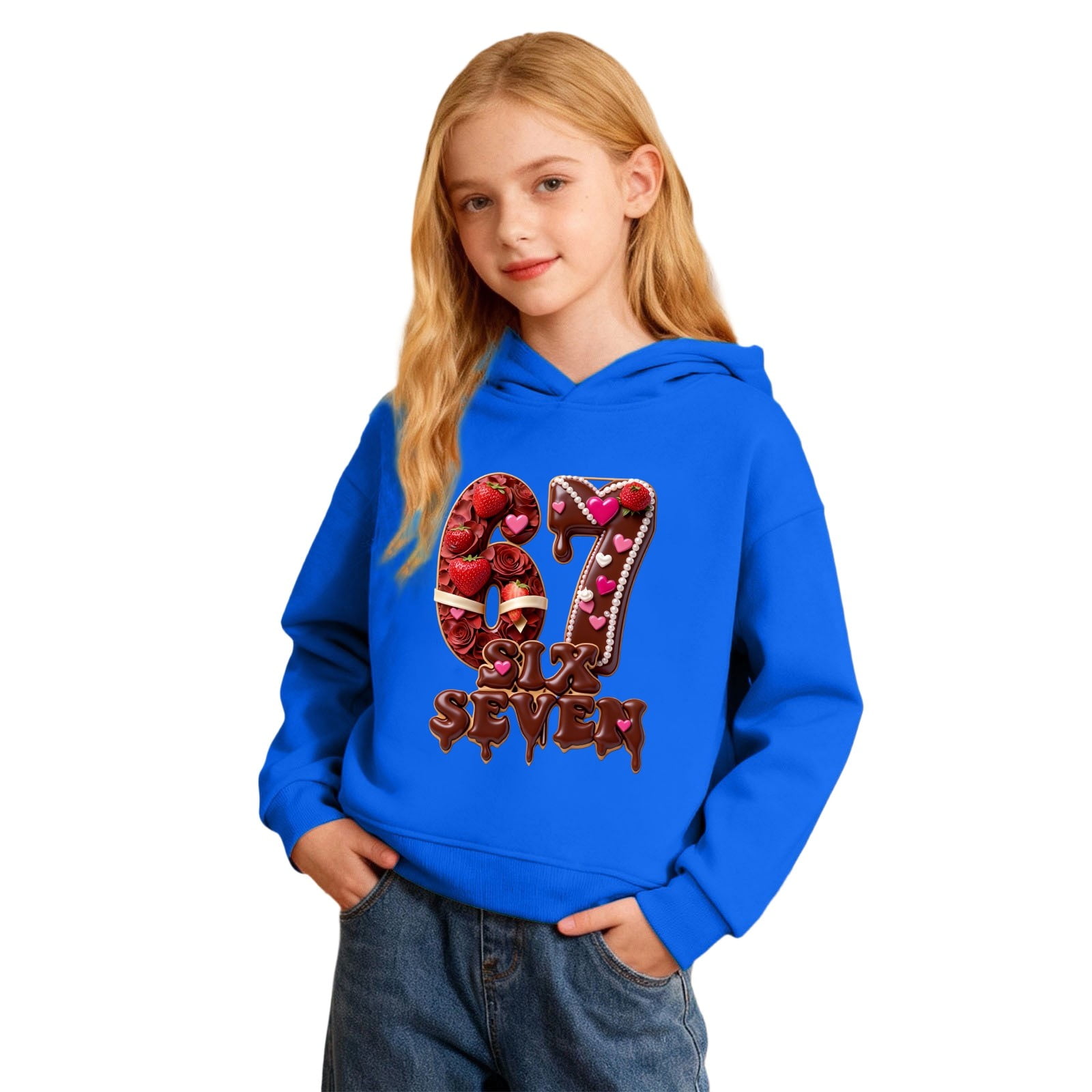 Angala Valentine's Day Boys Graphic Print Hooded Sweatshirt Casual ...