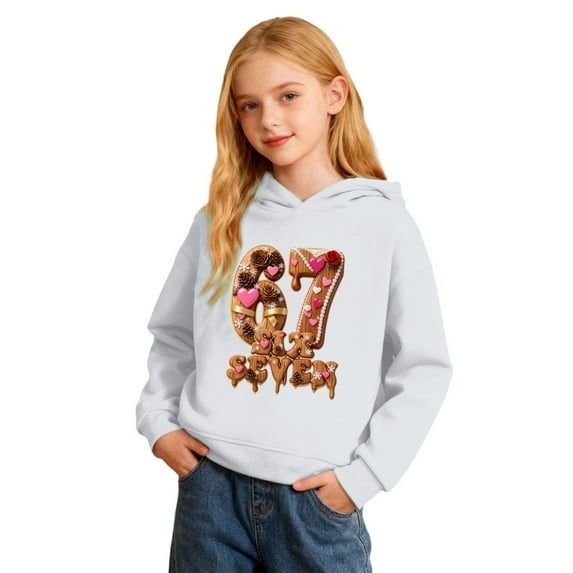 Angala Valentine's Day Boys Graphic Print Hooded Sweatshirt Casual ...