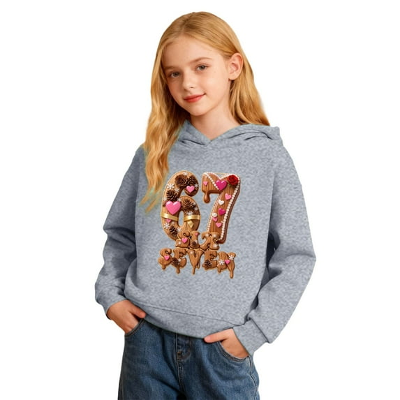 Angala Valentine's Day Boys Graphic Print Hooded Sweatshirt Casual ...
