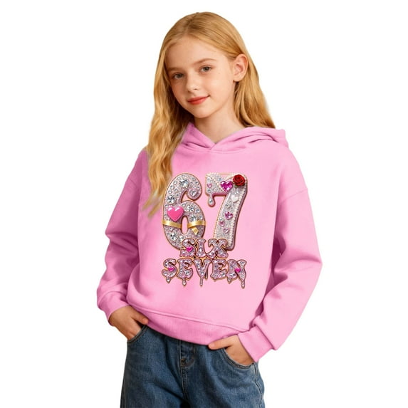 Angala Valentine's Day Boys Graphic Print Hooded Sweatshirt Long Sleeve ...