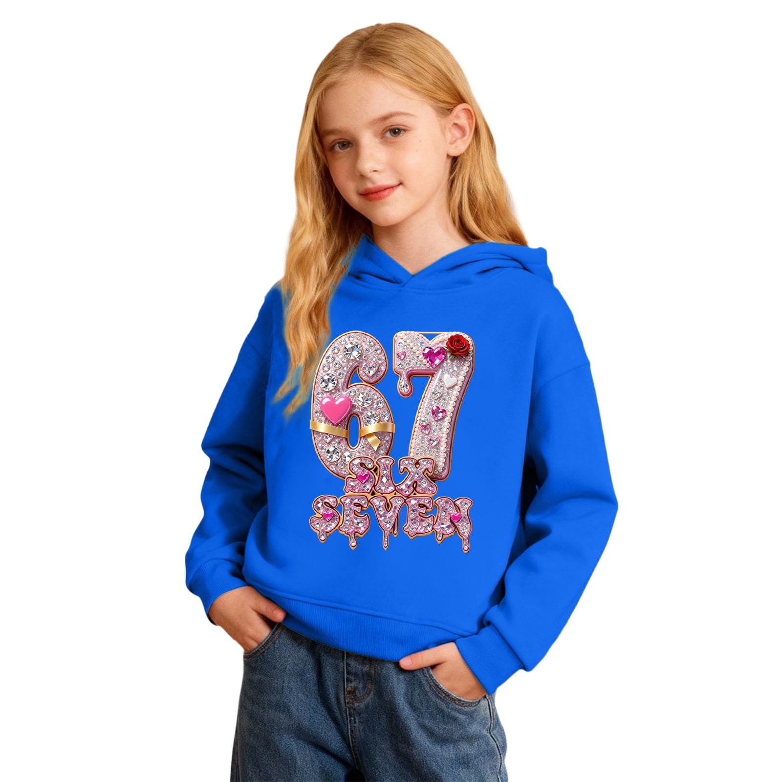 Angala Valentine's Day Boys Graphic Print Hooded Sweatshirt Long Sleeve ...